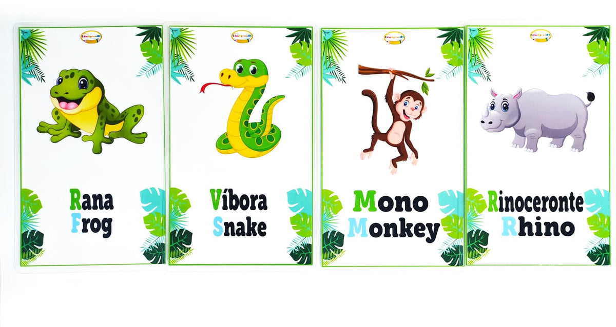 Tarjetas animales de la selva| Didactimego