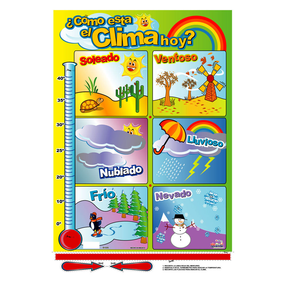 Lámina de ¿Cómo está el clima hoy?| Didactimego