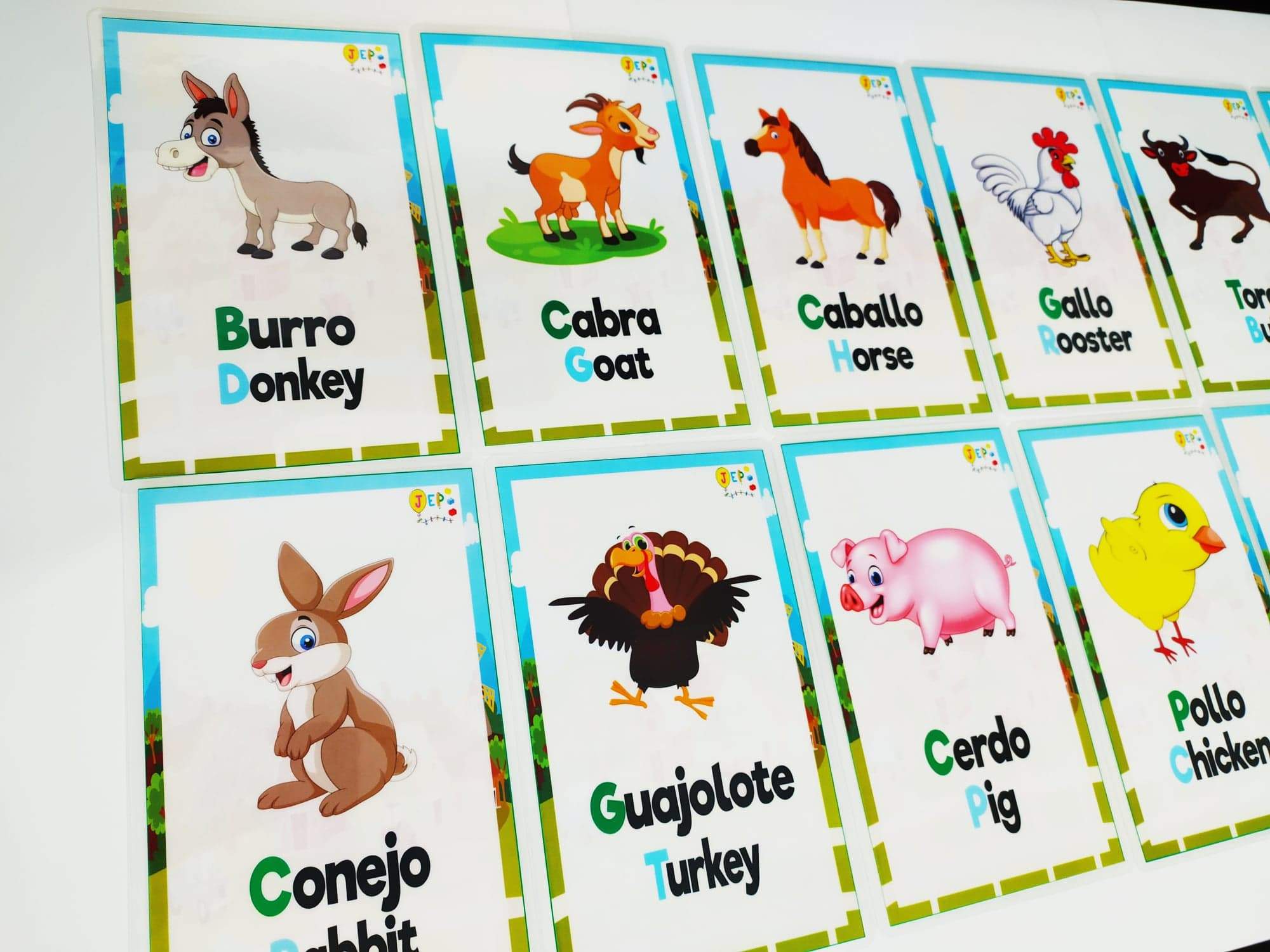 Tarjetas de animales de la granja| Didactimego