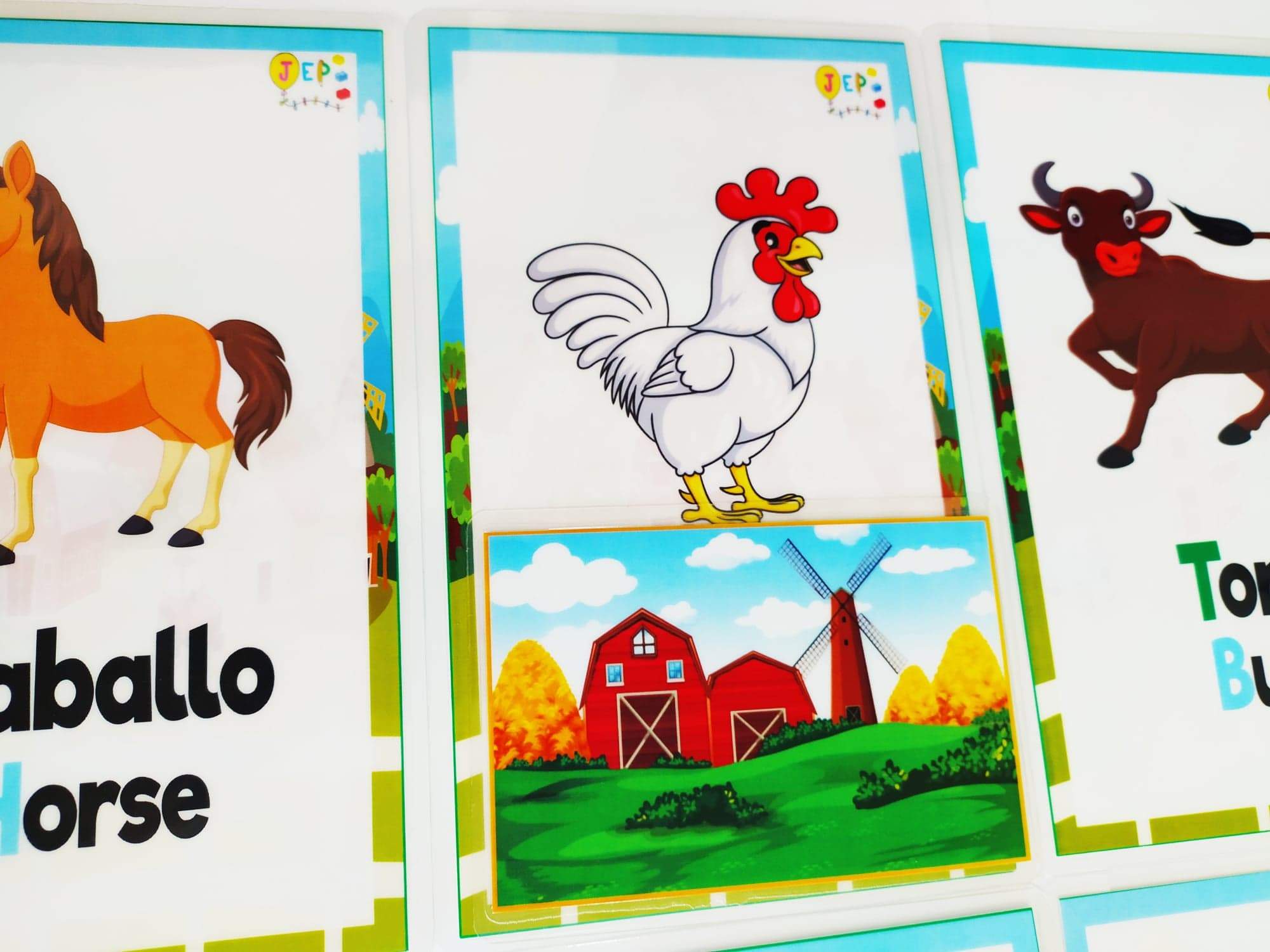 Tarjetas de animales de la granja| Didactimego