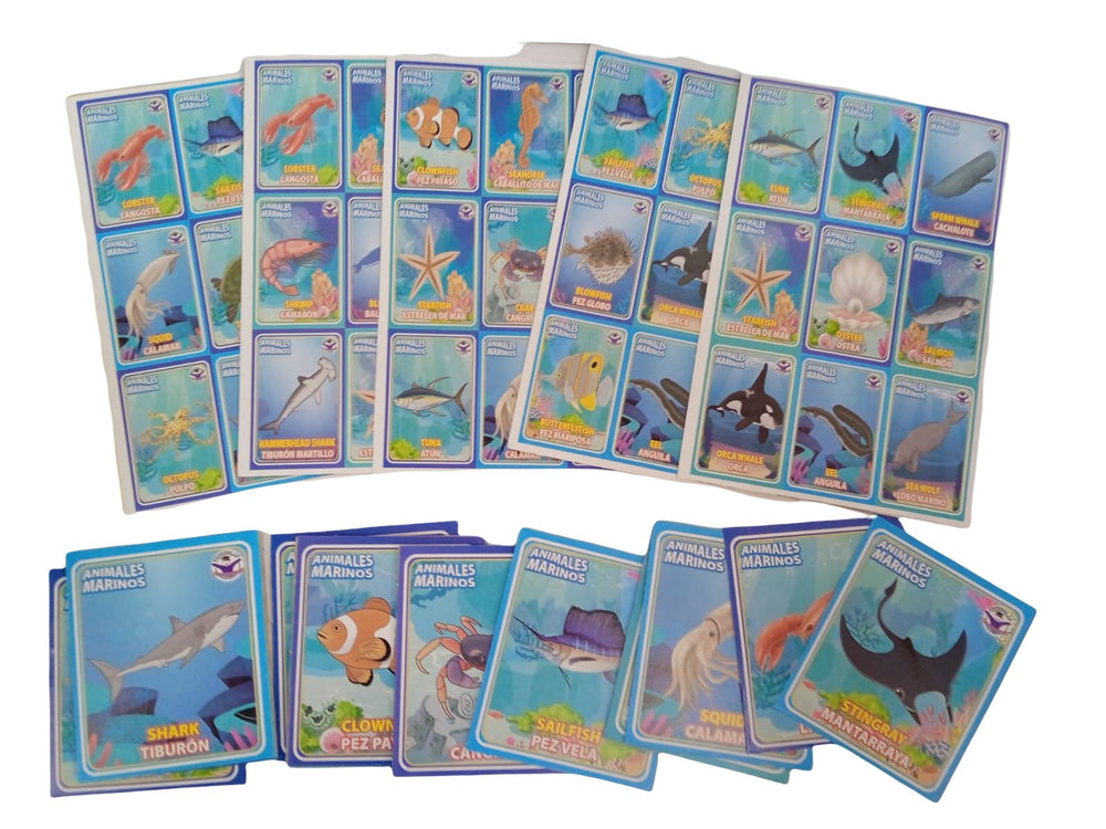 Lotería de Animales del Mar| Didactimego