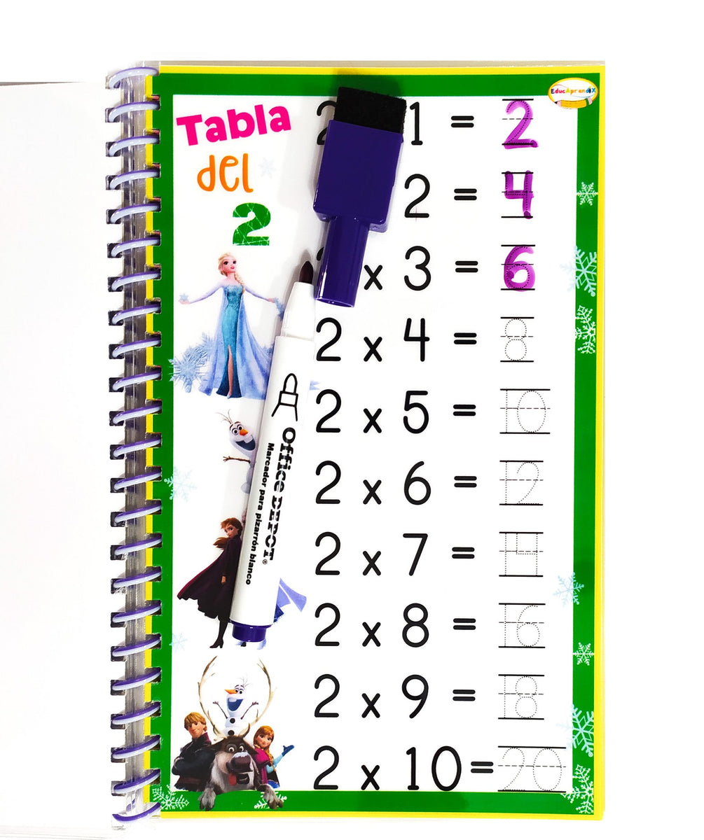 Tablas de multiplicar frozen| Didactimego