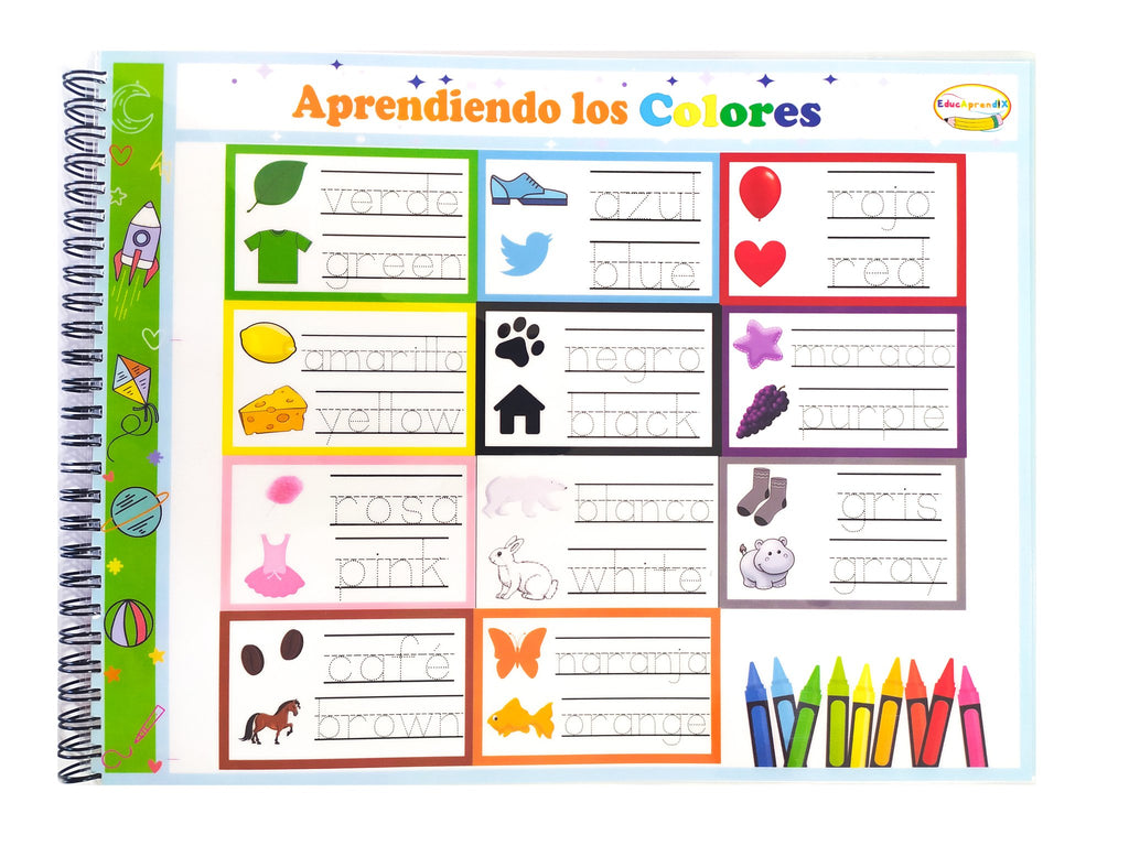 Cuadernillo 4 en 1 trazable (abecedario, números, figuras y colores ...